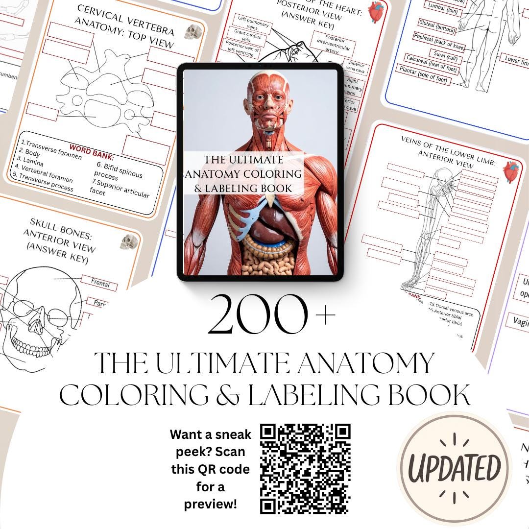 The Ultimate Anatomy Coloring & Labeling Book: 200+ Coloring Pages ...