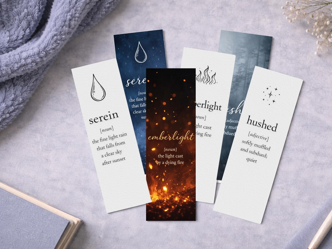 Literary Definition Bookmarks | Set of 6 (digital Download) - Etsy