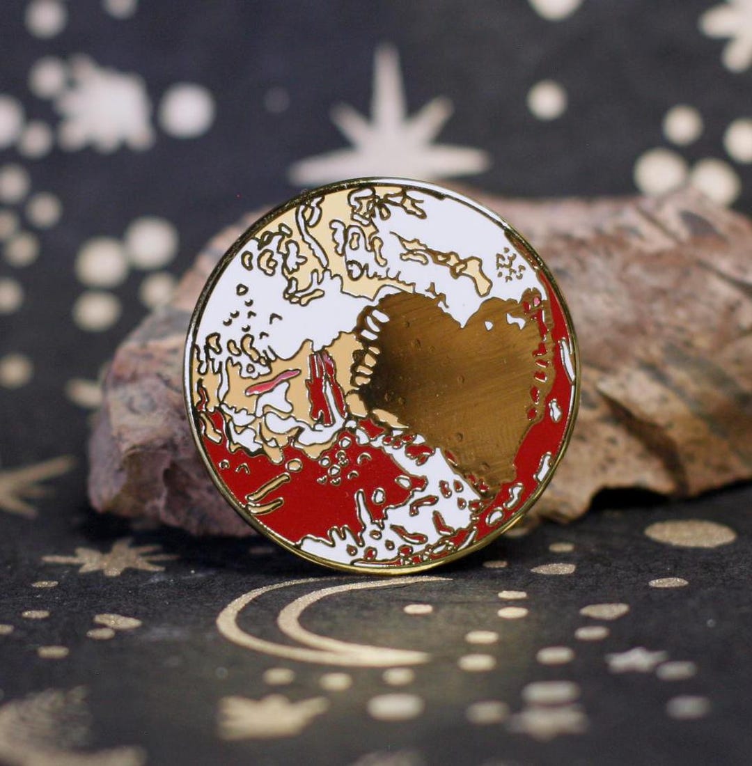 Pluto - 1.25" Gold - Hard Enamel Pin - Etsy
