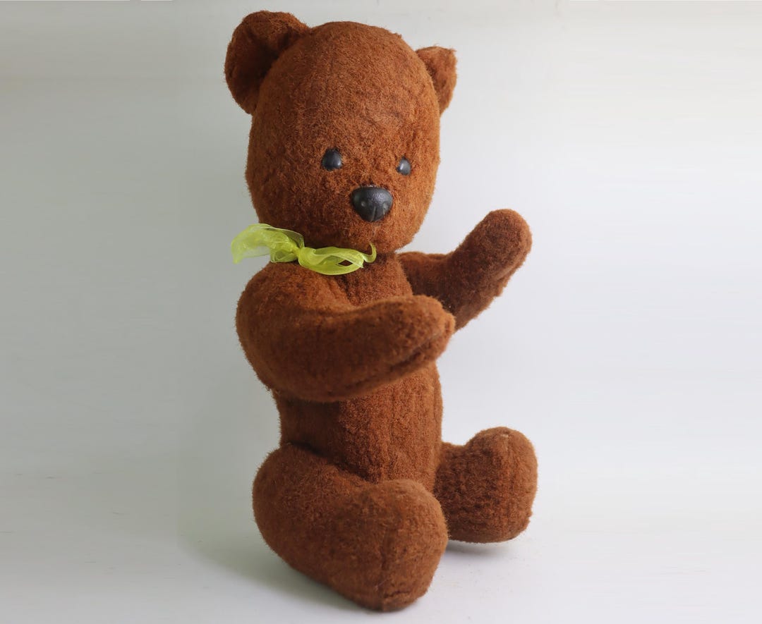 Vintage Soviet Teddy Bear — 1940s-60s USSR Plush Toy — 38 Cm / 15 in ...