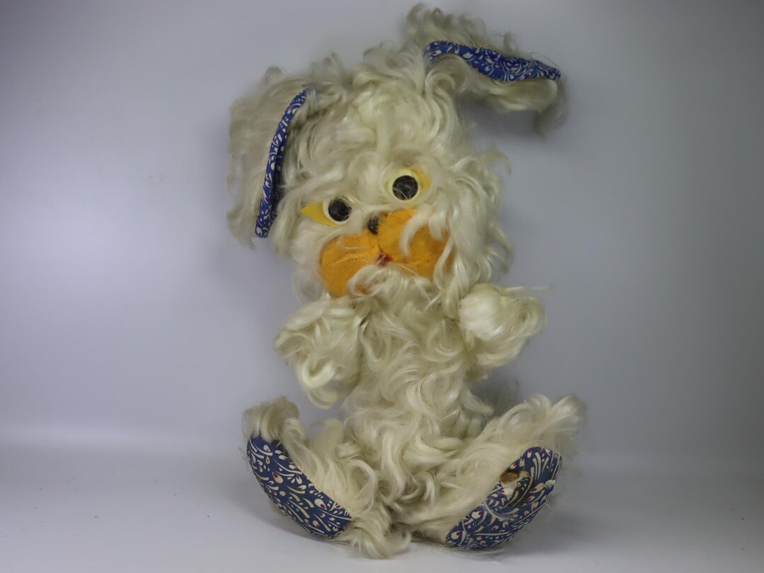 Vintage Soviet Plush Bunny — Large USSR Soft Toy — Rare Stuffed Rabbit ...
