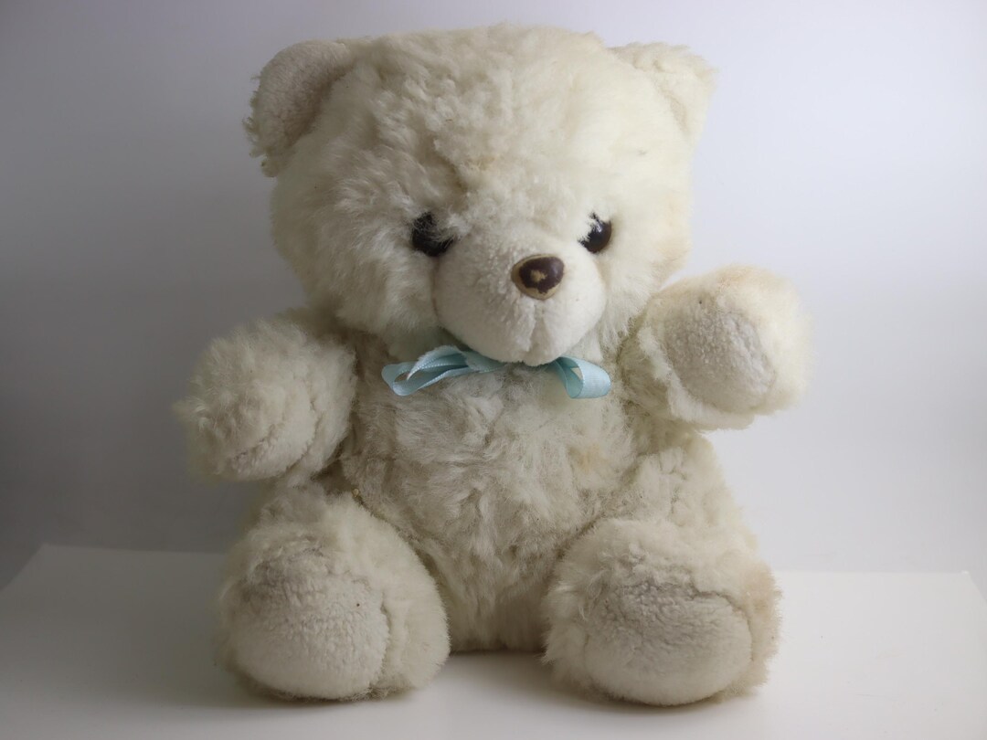 Vintage Soviet Plush Teddy Bear — USSR 1970s-80s Stuffed Toy — Fluffy ...