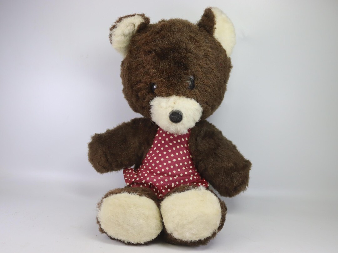 Vintage Soviet Teddy Bear — USSR Plush Toy 1970s–1980s — Cute Retro ...