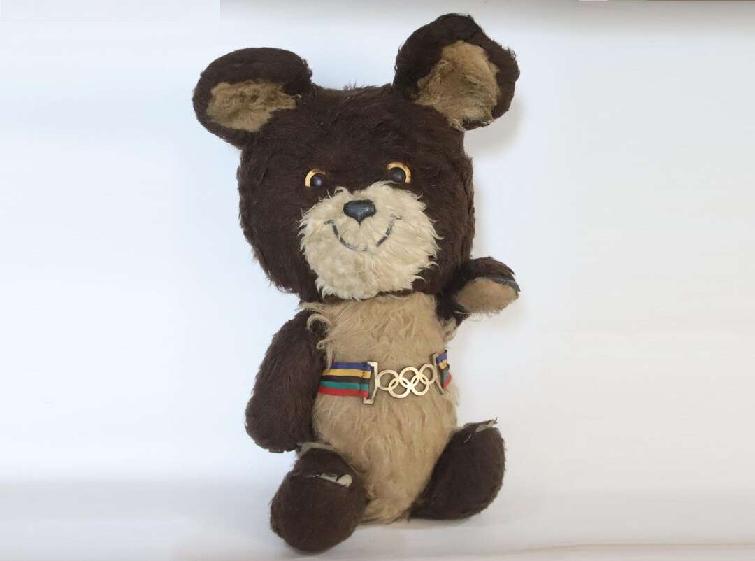 1980 Big Soviet Olympic Misha Bear – Plush Baby Bear – Moscow Olympics ...