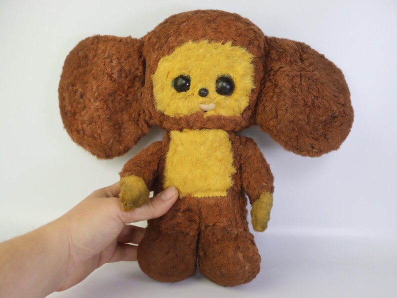 Vintage Soviet Cheburashka Toy– 1970s USSR Plush Puppet – Rare ...
