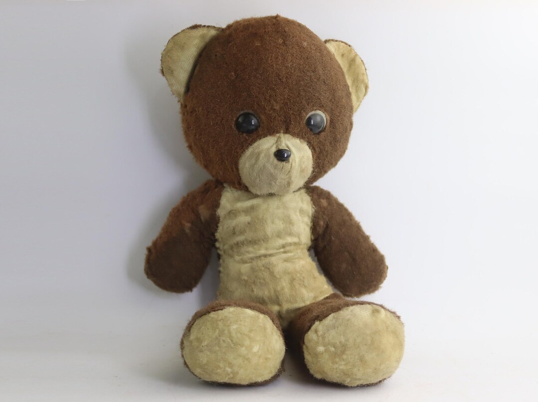 Vintage Soviet Teddy Bear, 43 Cm, 1960s-70s Plush Stuffed Animal, USSR ...