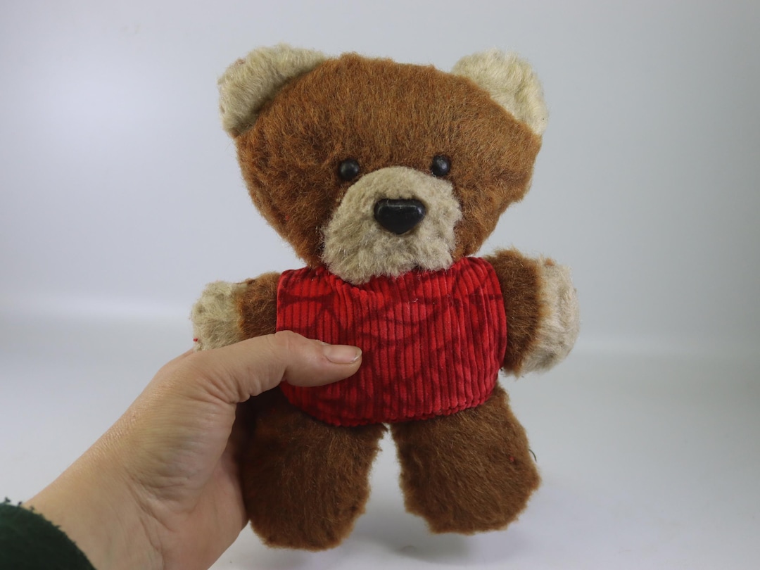 Vintage Soviet Teddy Bear — USSR Plush Toy 1970s–1980s — Soft Stuffed ...