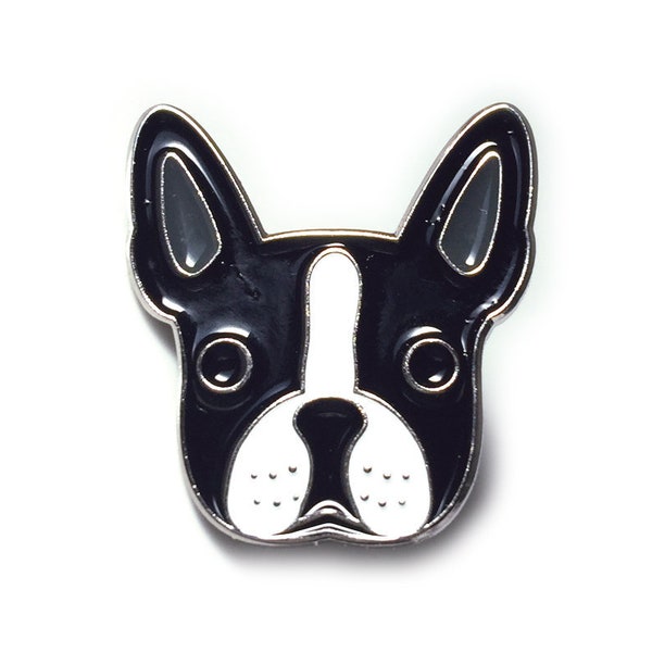 Boston Terrier Enamel Pin - Etsy