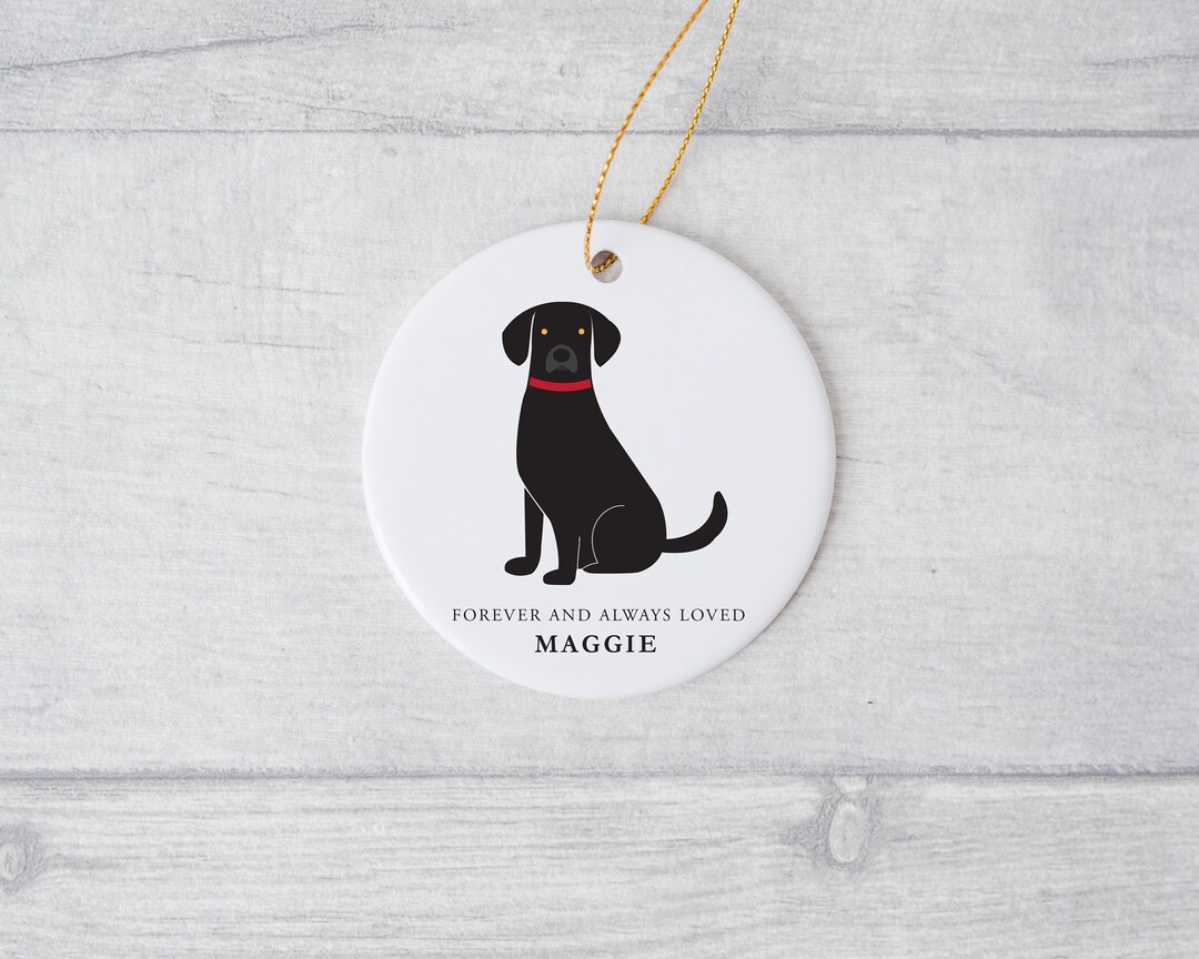 Personalized Black Labrador Memorial Ornament Custom Dog - Etsy