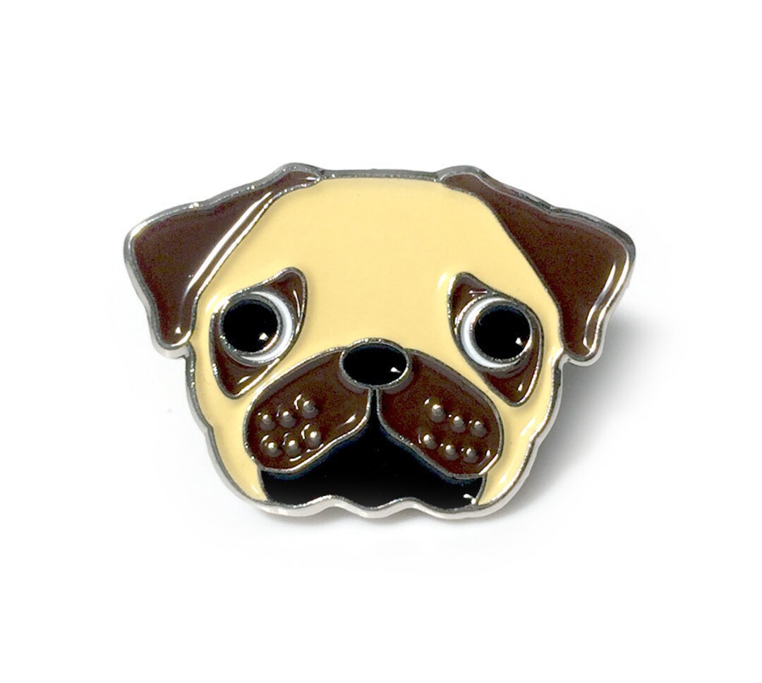 Pug Enamel Pin, Pug Gifts, Dog Enamel Pin, Puppy Pin, Hard Enamel Pin ...