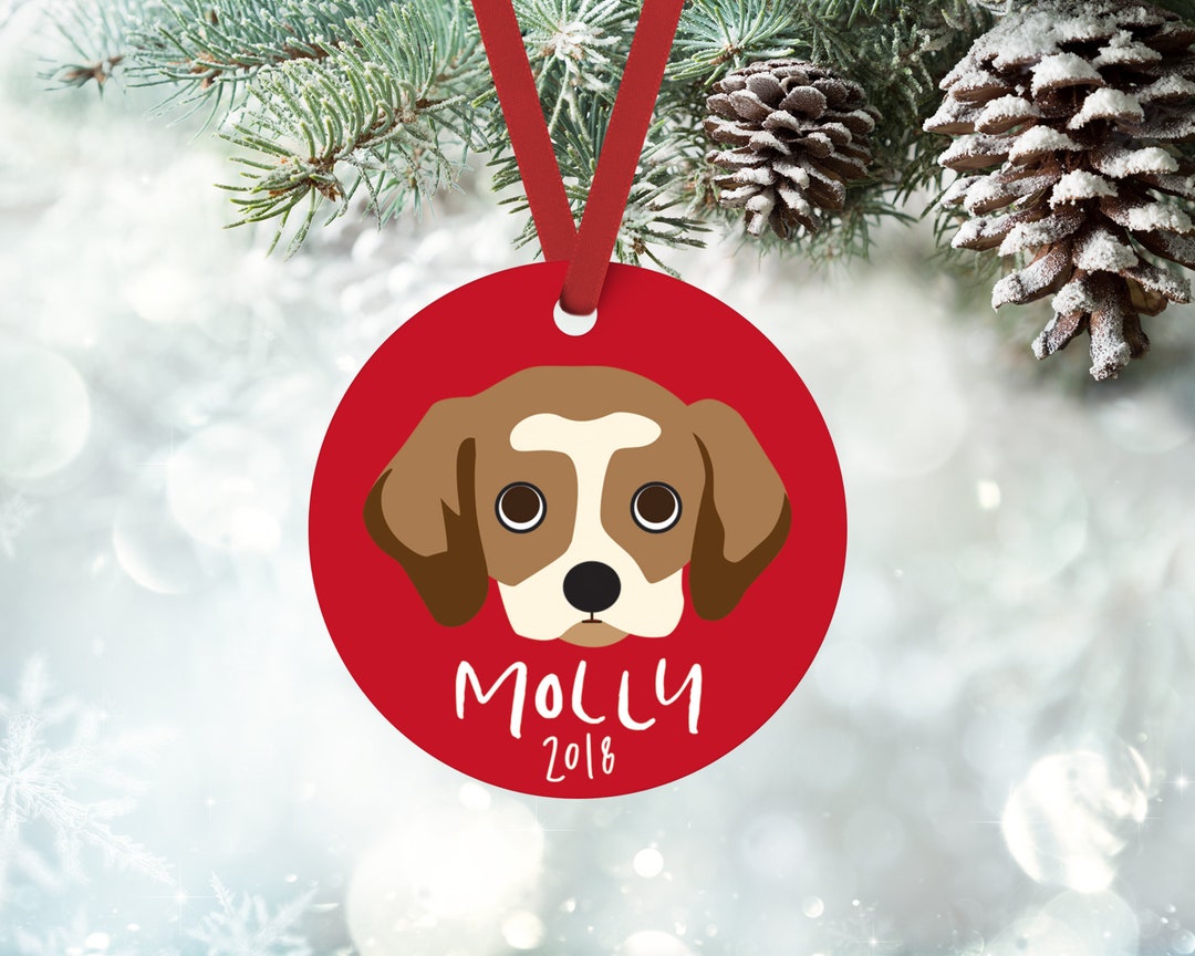 Personalized Beagle Christmas Ornament With Custom Name and - Etsy UK