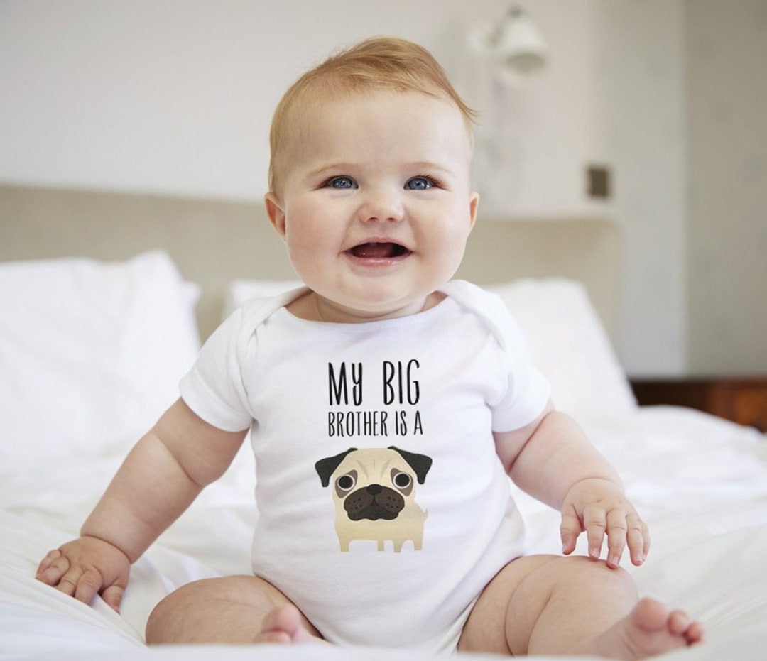 Pug Baby Clothes Bodysuit Romper for Baby Boy or Baby Girl, Coming Home ...