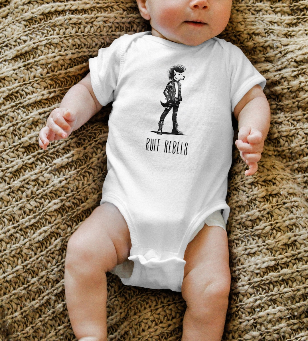Punk Rock Baby Clothes, Punk Dog Baby Bodysuit, Gender Neutral, Sizes ...