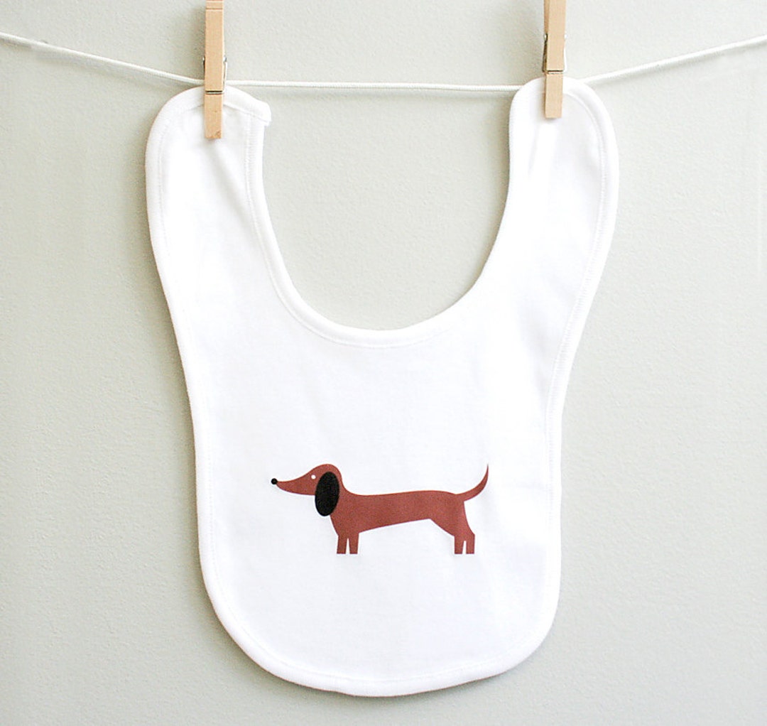 Dachshund Baby Bib for Boy or Girl, Dog-themed Baby Accessory Gift - Etsy