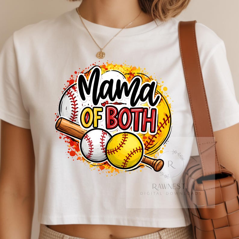 Mama of Both PNG , Baseball Softball Mom PNG, Game Day Sublimation ...