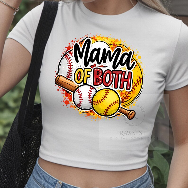 Mama of Both PNG , Baseball Softball Mom PNG, Game Day Sublimation ...