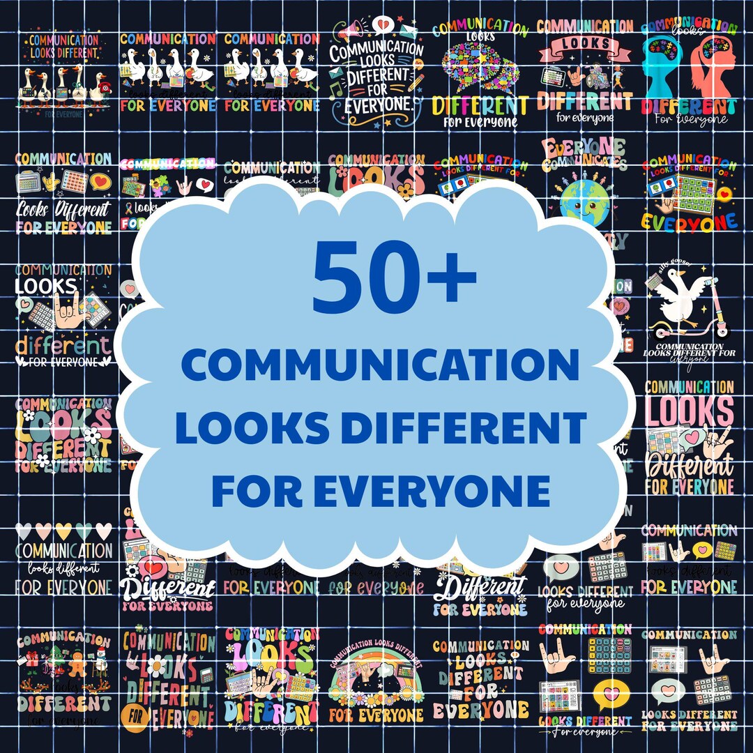 50+ Communication Looks Different for Everyone Png Bundle, Speech ...
