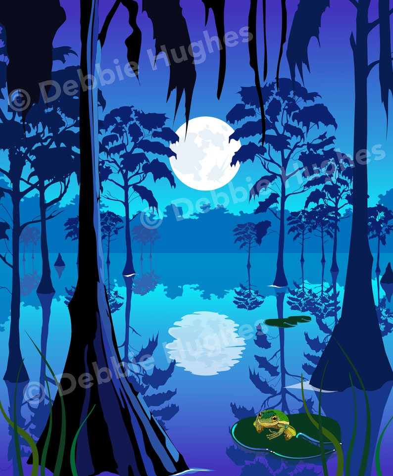 Swamp Illustration, SVG, Ai, Png, Pdf, Eps, Jpg, Download, Digital ...