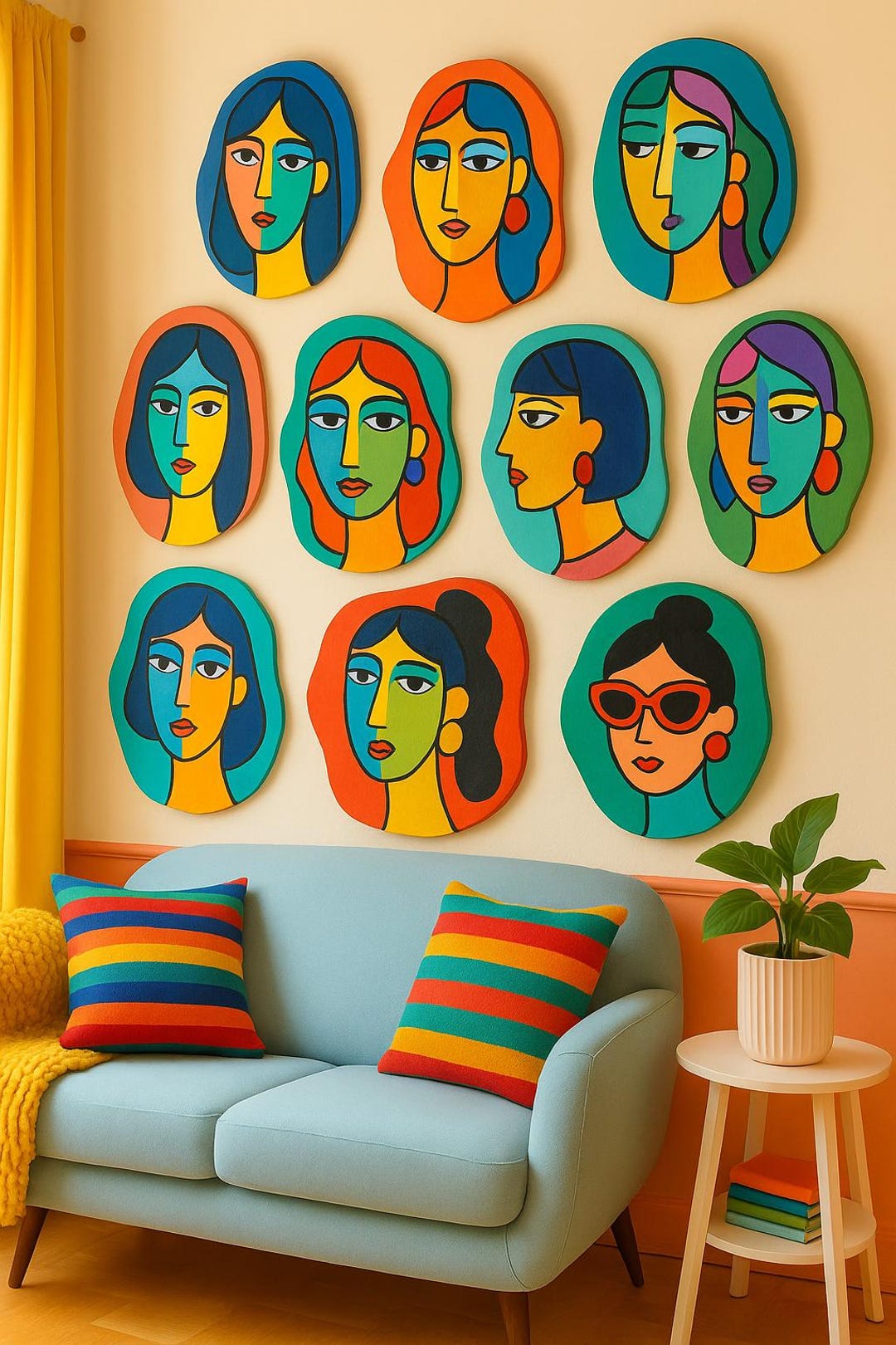 Set of 10 Beautiful Abstract Wall Art - Etsy