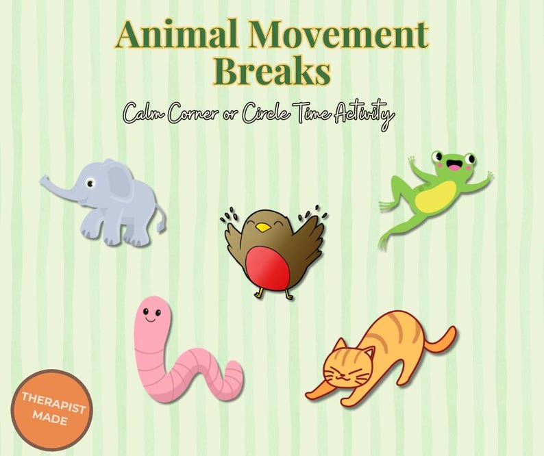Animal Movement Breaks: Social Emotional Learning Activity (PDF ...