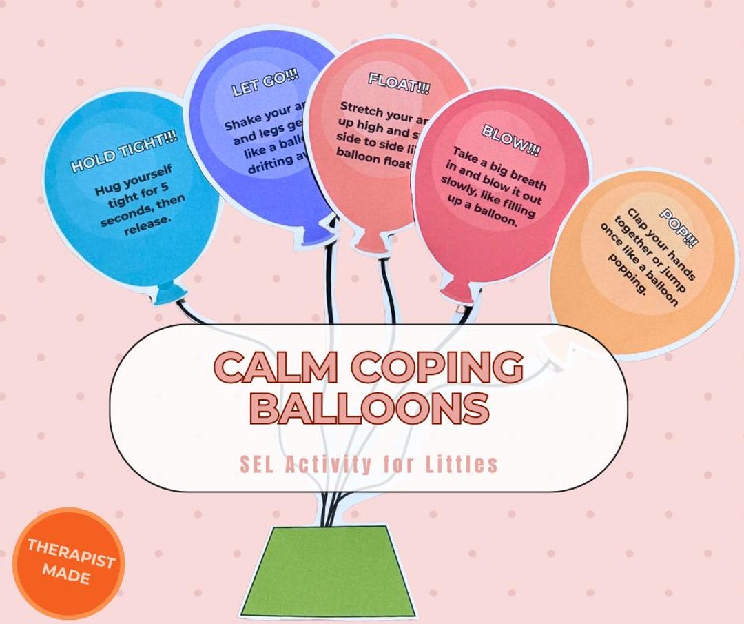 Calm Coping Balloons | Printable Social Emotional Learning and ...