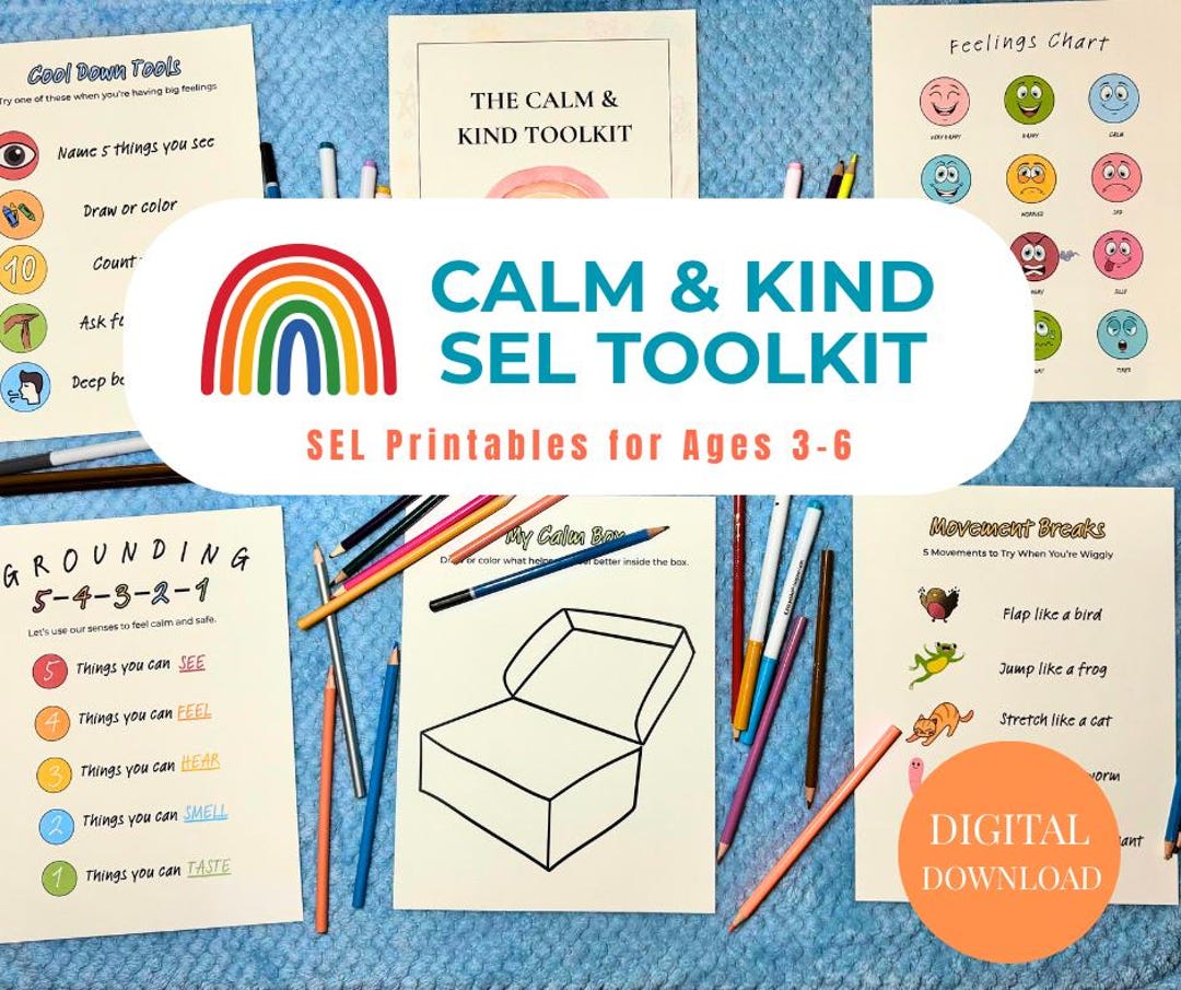 Printable Calm Down Toolkit for Kids- SEL Emotional Regulation ...