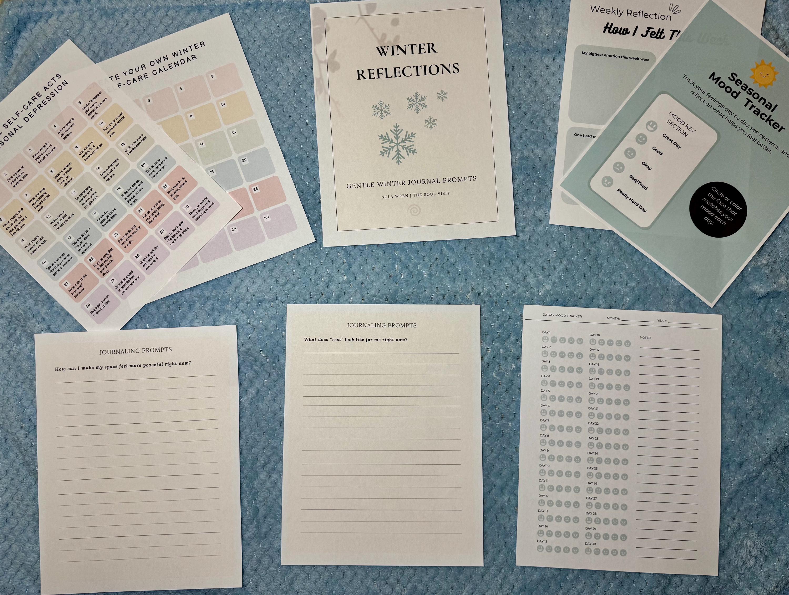 Holiday Grief and Winter Mental Health Self-care Kit | Printable ...
