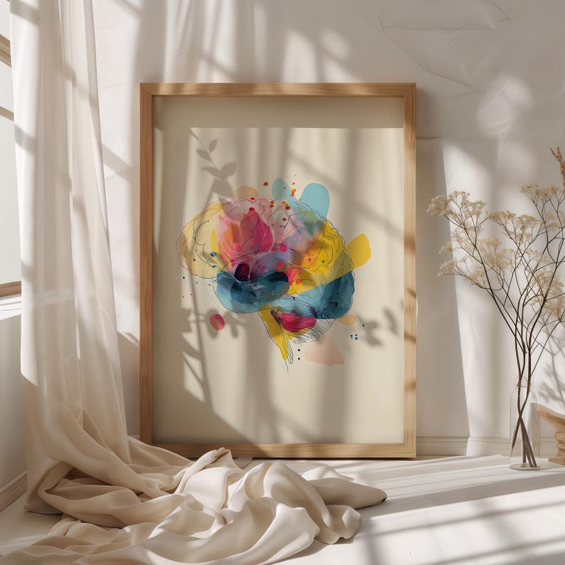 Brain Art Digital Poster | Creative Cortex | Human Anatomy Print ...