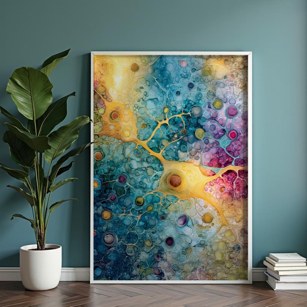 Synapse Art | Medical Wall Art | Neuro Anatomy Digital Print - Etsy