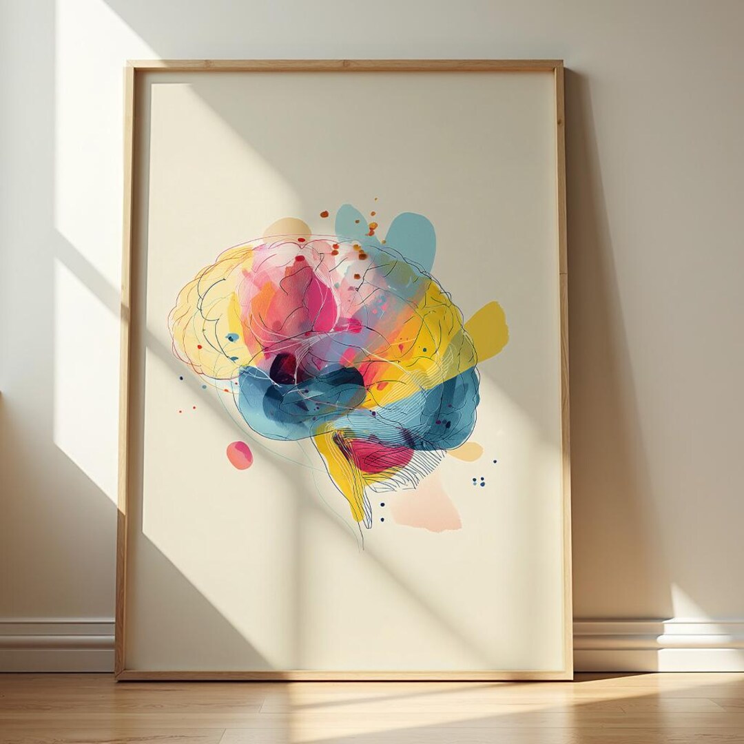 Brain Art Digital Poster | Creative Cortex | Human Anatomy Print ...