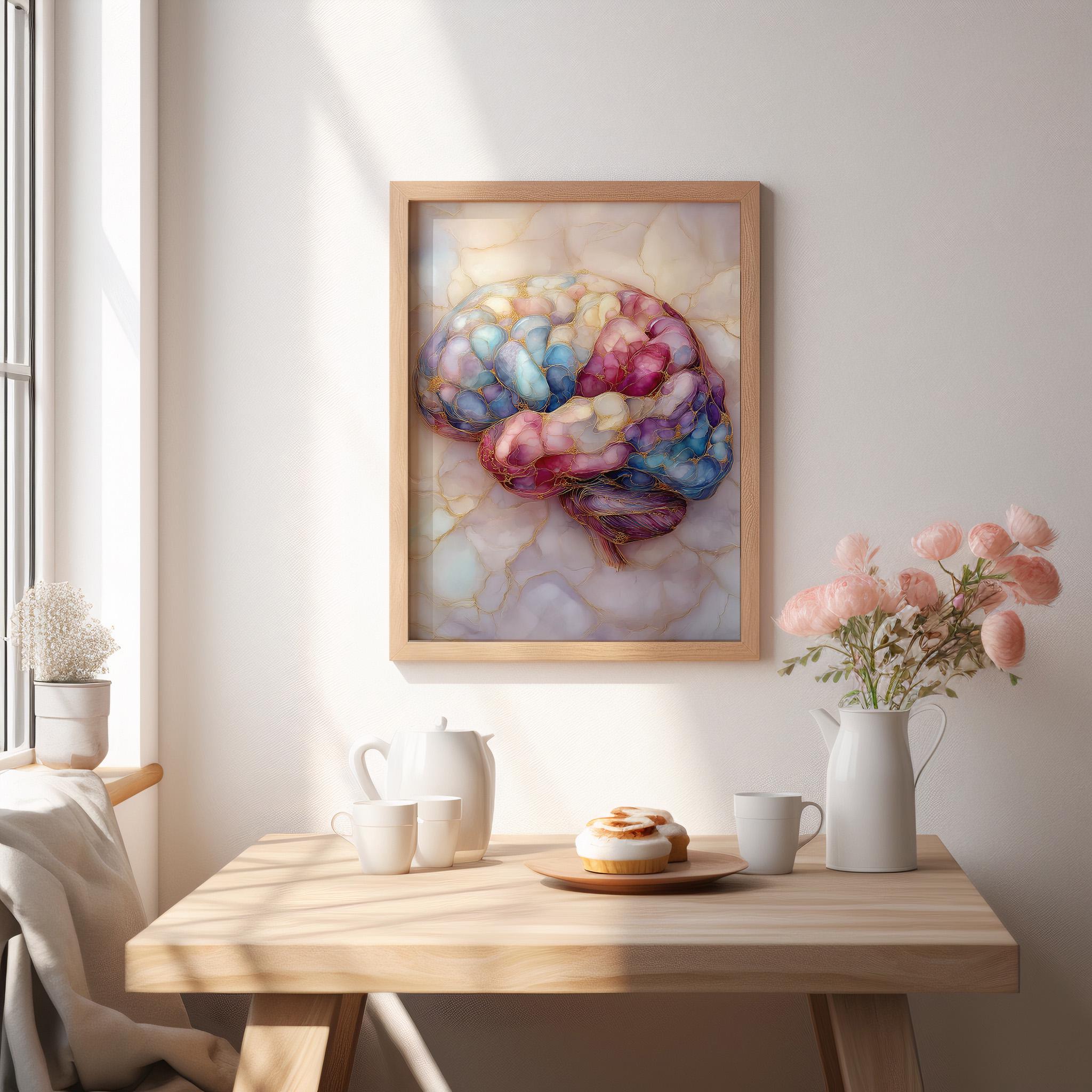 Abstract Brain Medical Poster – Psychology Art Print for Professional ...