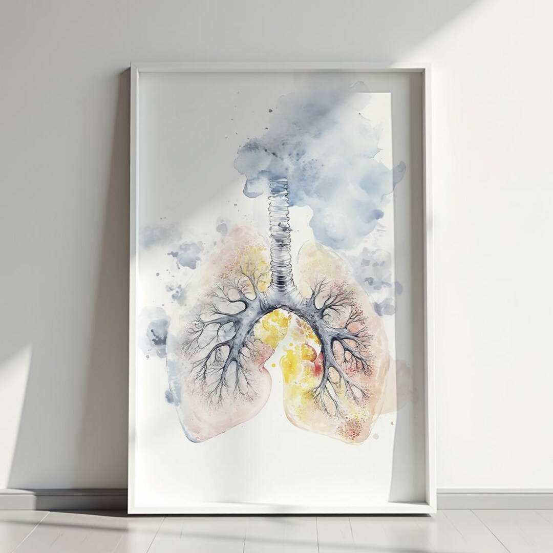 Pulmonology Wall Art, Lungs Print, Science Decor, Pulmonologist Gift ...