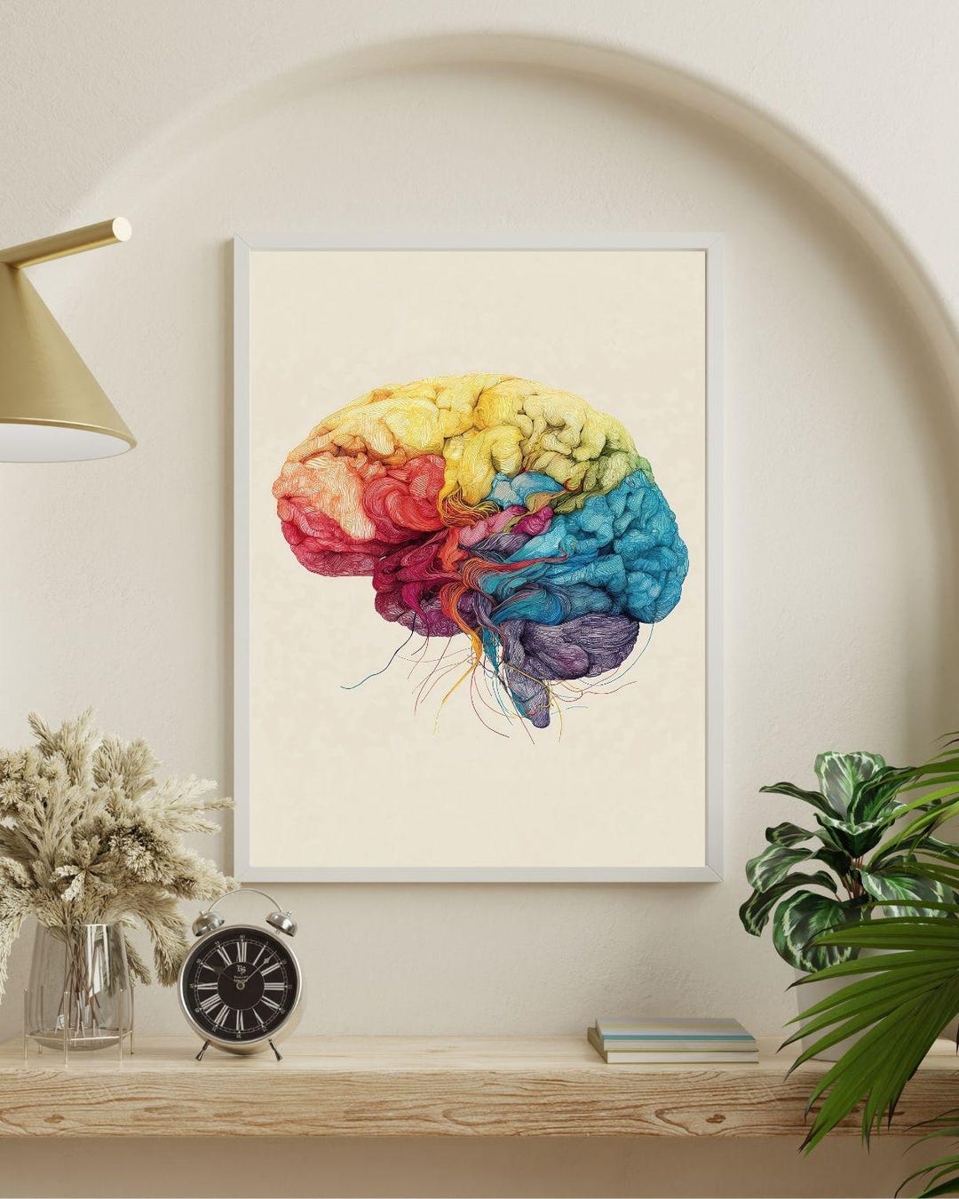 Brain Art Digital Poster, Mind Map, Human Anatomy Print, Brain Print ...