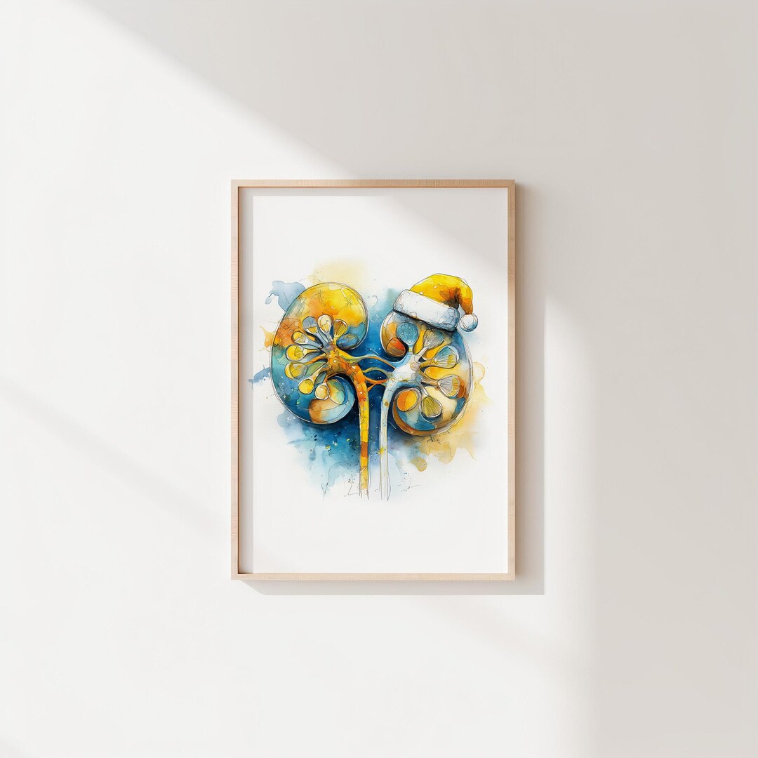 Kidneys Christmas Printable – Medical Wall Art, Clinic Wall Art ...