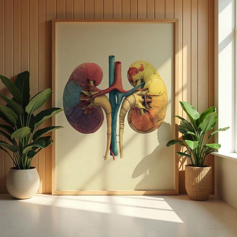 Kidneys Wall Art | Anatomy Medical Poster | Urology & Nephrology ...