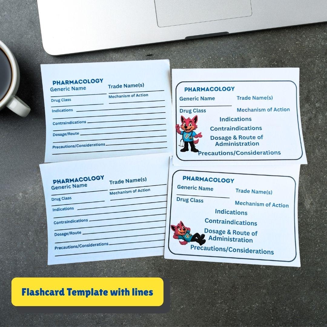 EMS Medication Flashcard Template - AEMT, EMT, Paramedic Medications ...
