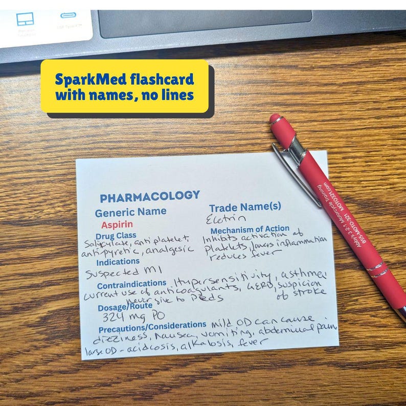 AEMT Flashcard Template, EMS Students, EMT, Medications, Study Guide - Etsy