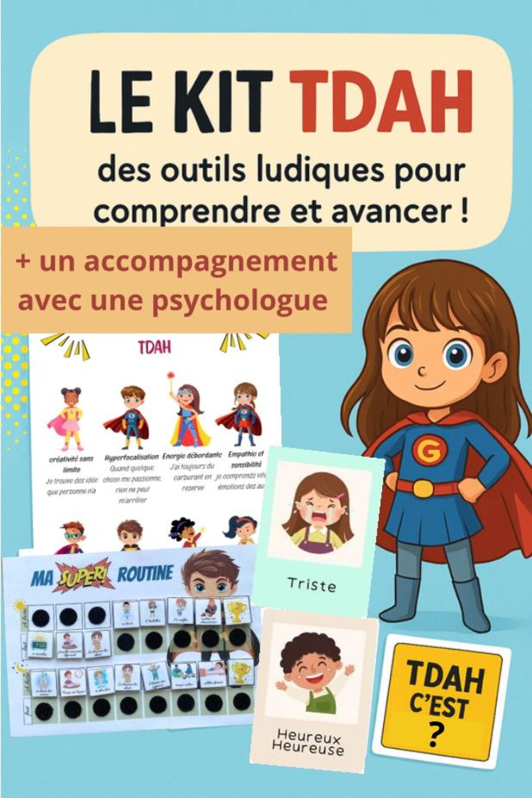 Complete ADHD Kit for Children + Remote Support With a Psychologist ...