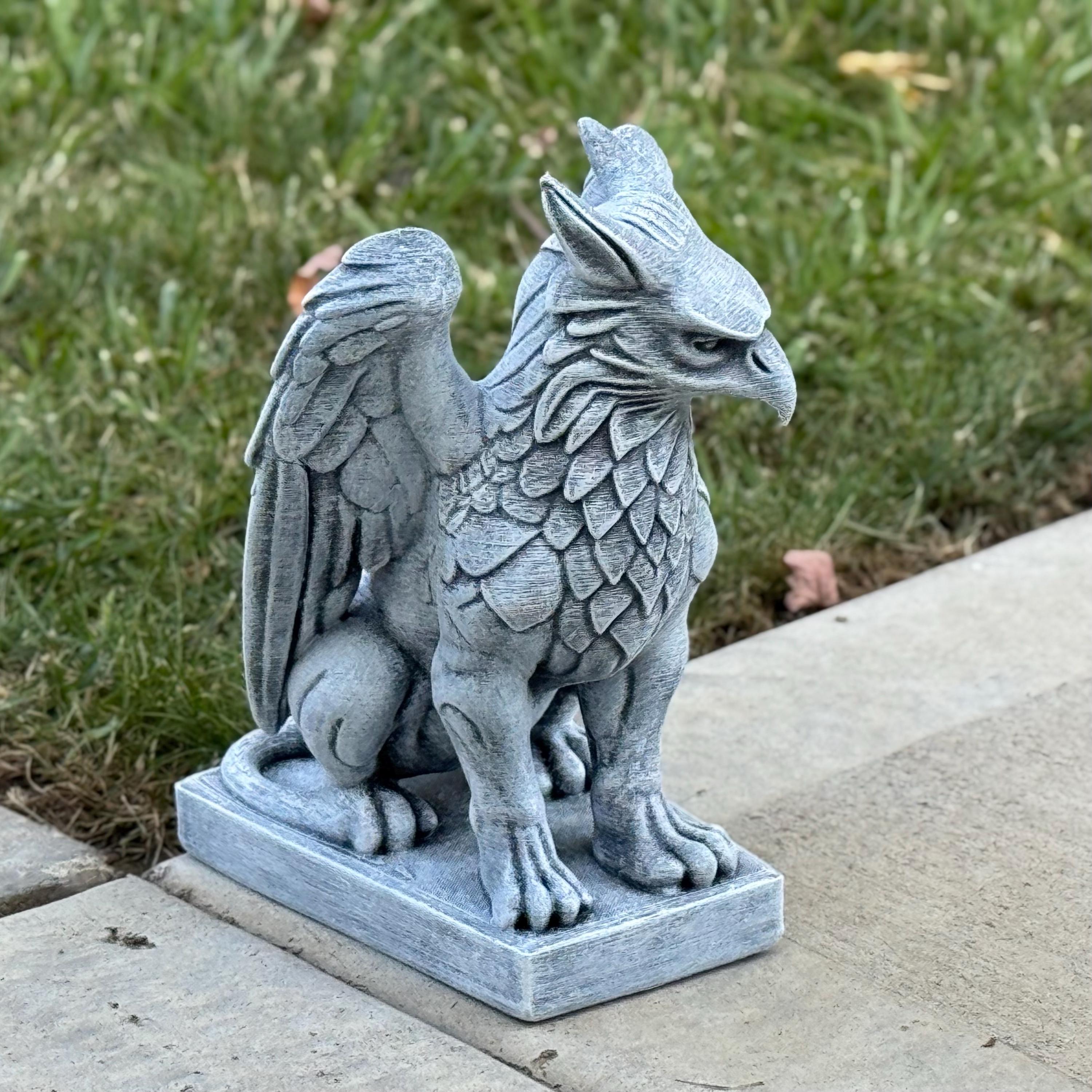 Griffin Garden Statue, Fantasy Mythical Ornament (resin or Concrete) - Etsy