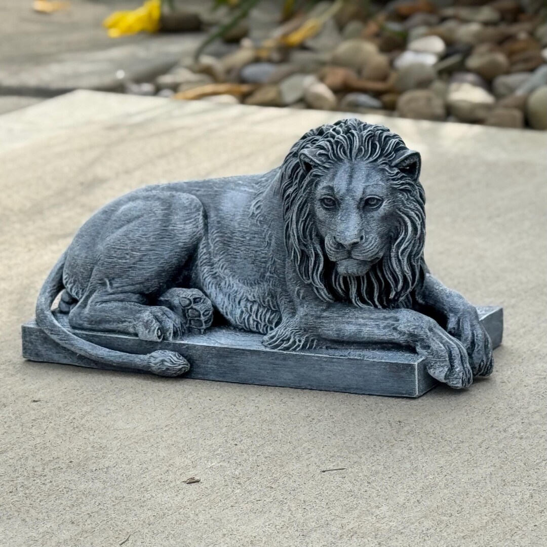 Regal Resin Lion Statue, Weather Resistant Garden Decor - Etsy
