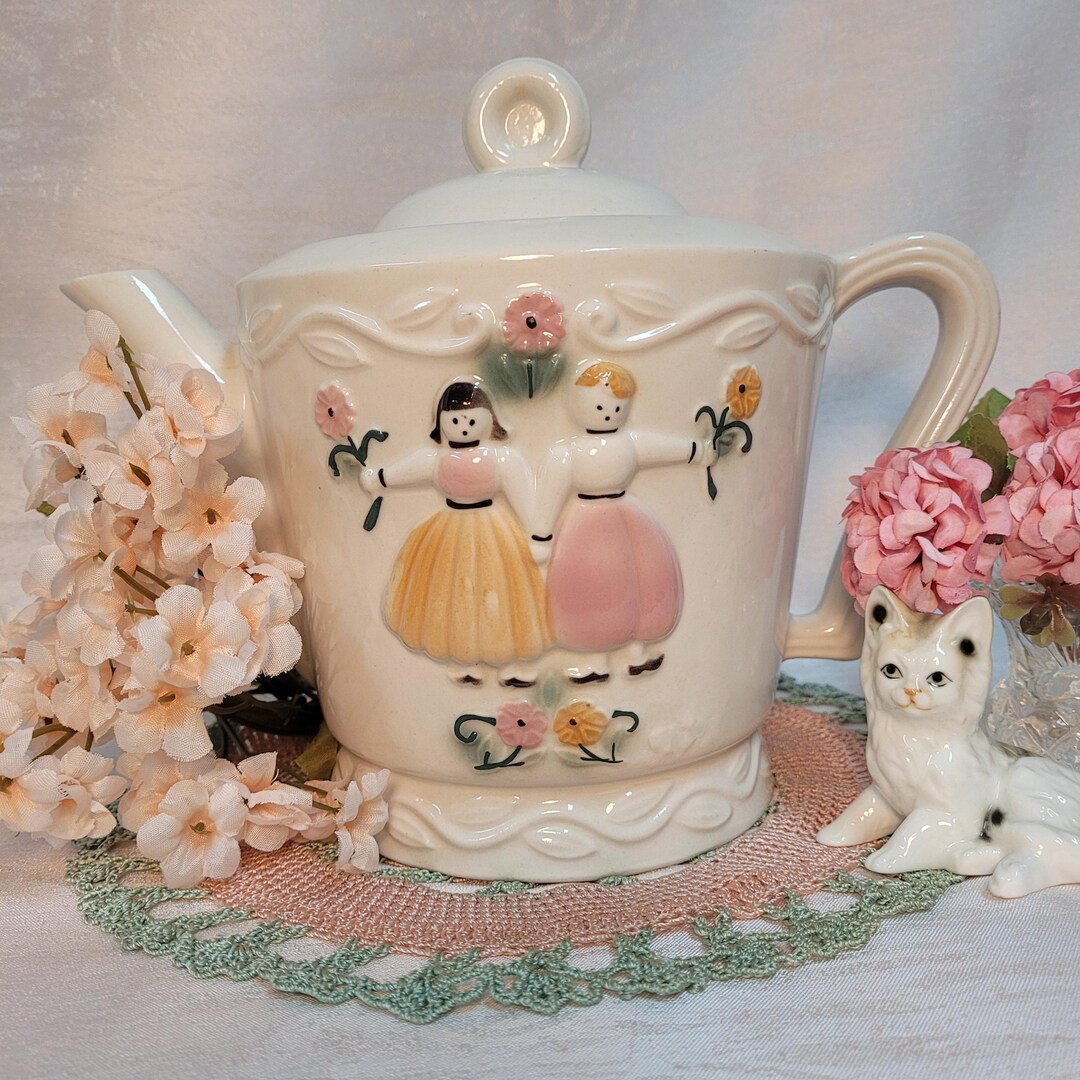 Porcelier Teapot - Little Dutch Boy & Girl - Vintage 1940s - Etsy