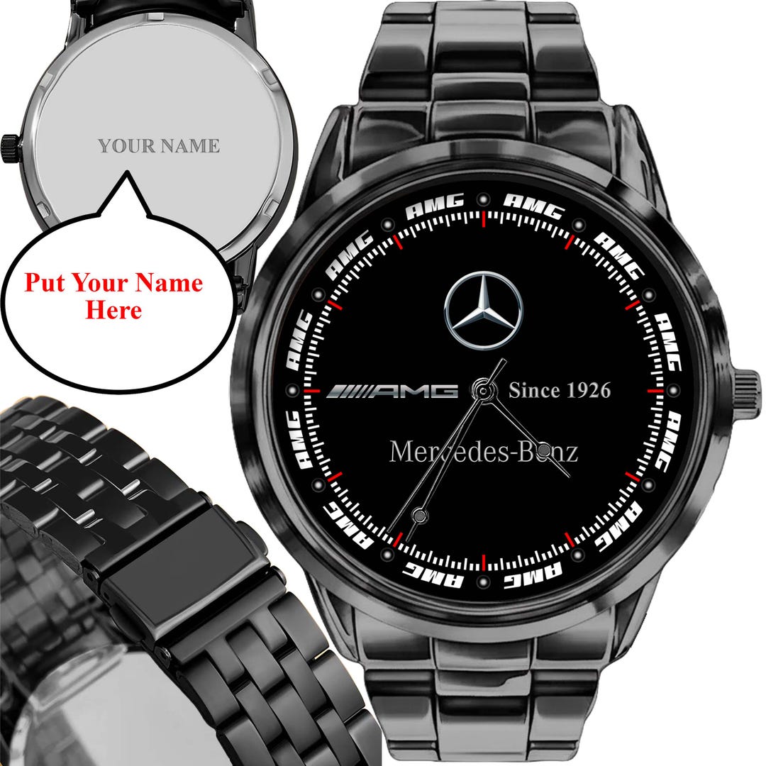 Mercedes Benz AMG Logo Car Inspired Watch Wristwatch With Alloy Strap ...