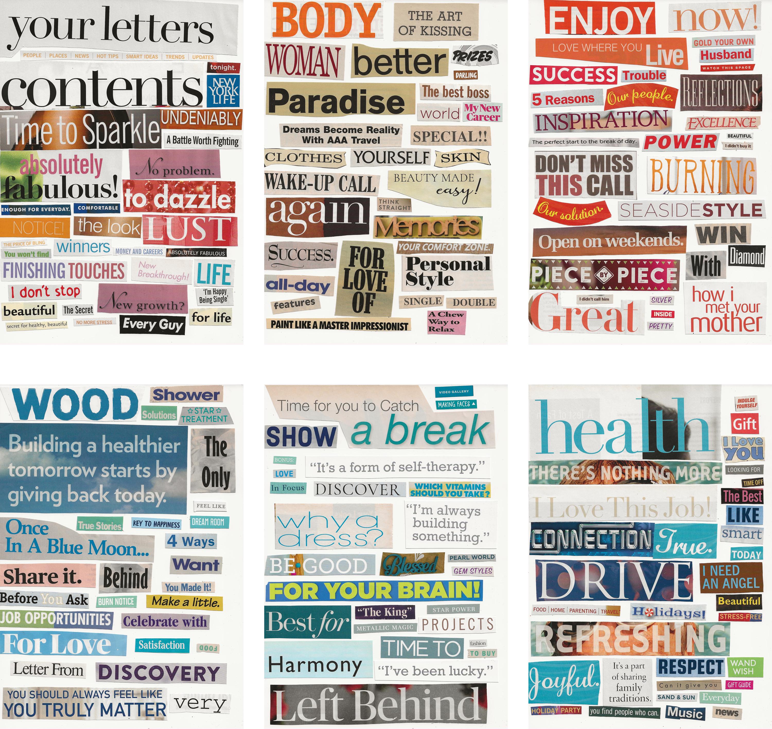 Vintage Magazine Word Cutouts for Vision Board, Collage Words, Junk ...