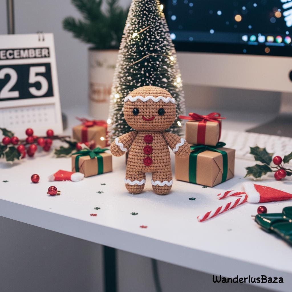 Gingerbread Man Crochet Pattern in 5 Languages English, German, Spanish ...