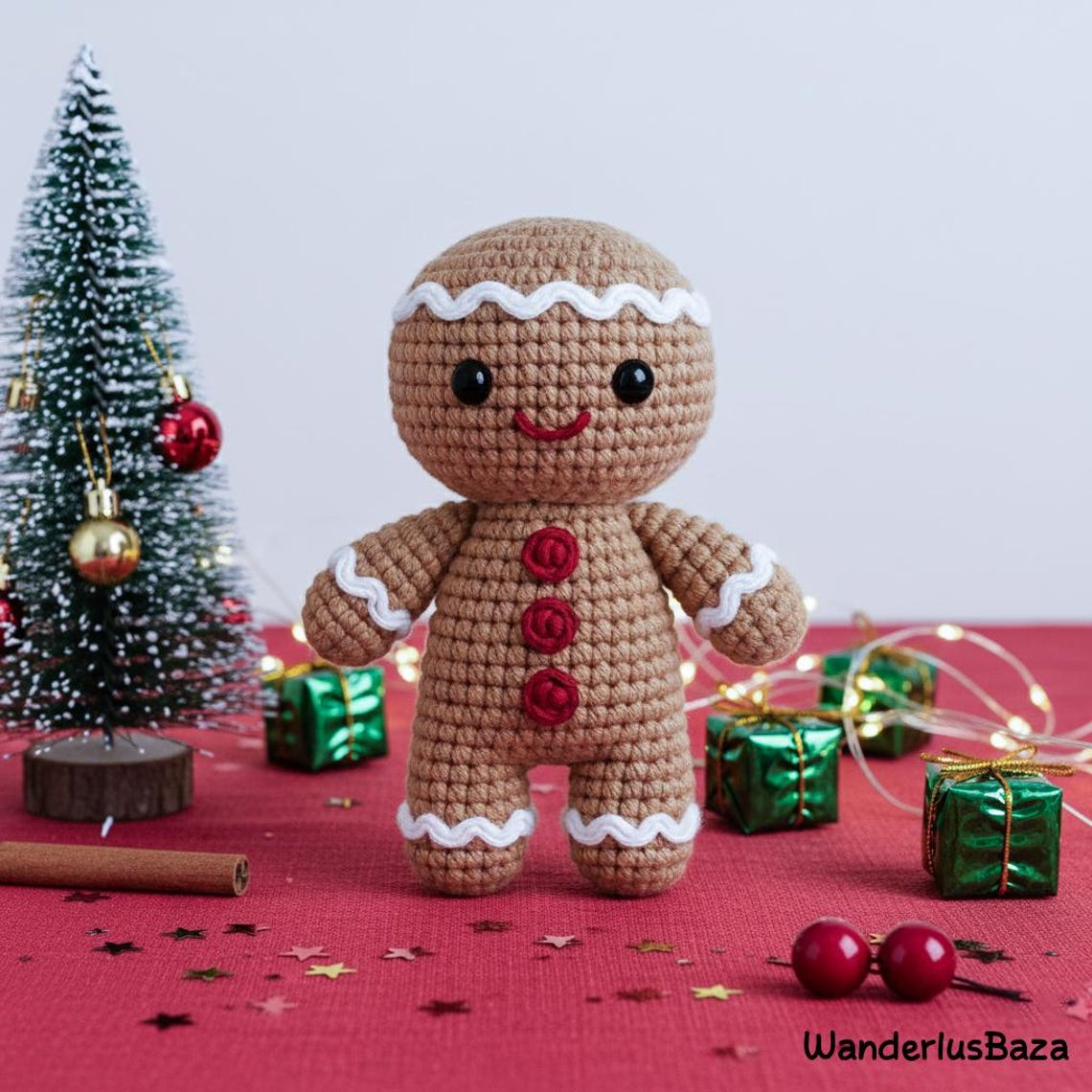 Gingerbread Man Crochet Pattern in 5 Languages English, German, Spanish ...