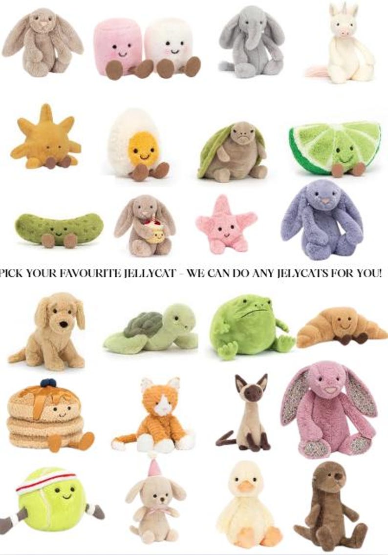 Jellycat Theme Birthday Party Invitation Add Your Favourite Jellycat ...