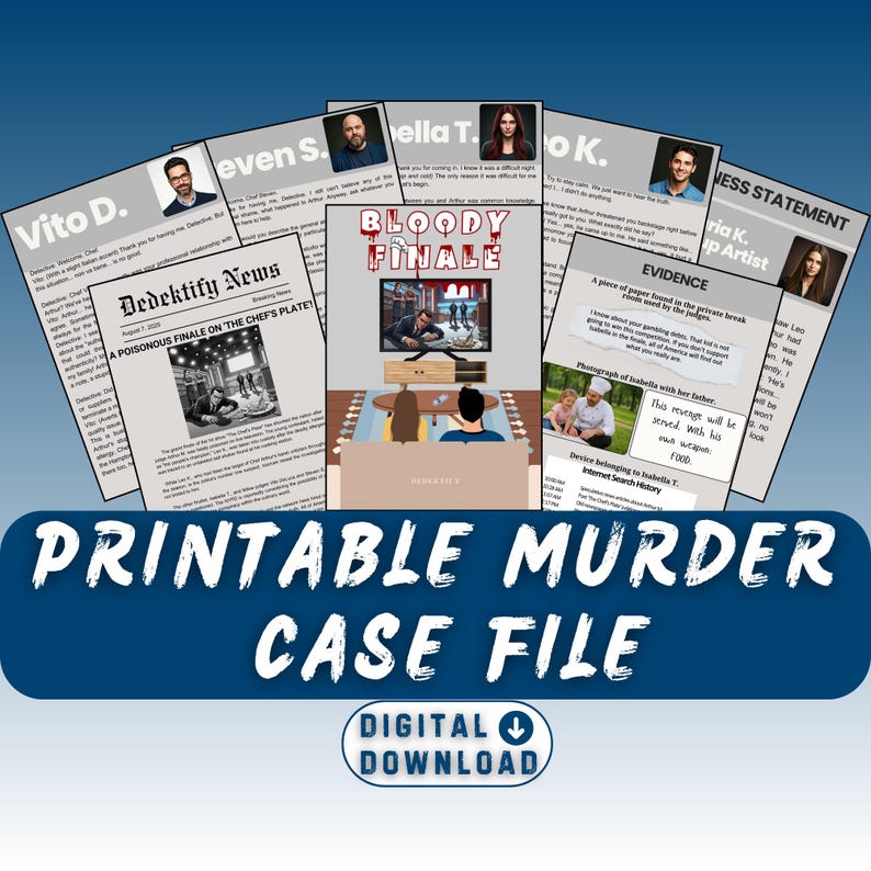 Interactive Unsolved Cold Case File, Murder Mystery Game, True Crime Detective Game, Digital ...