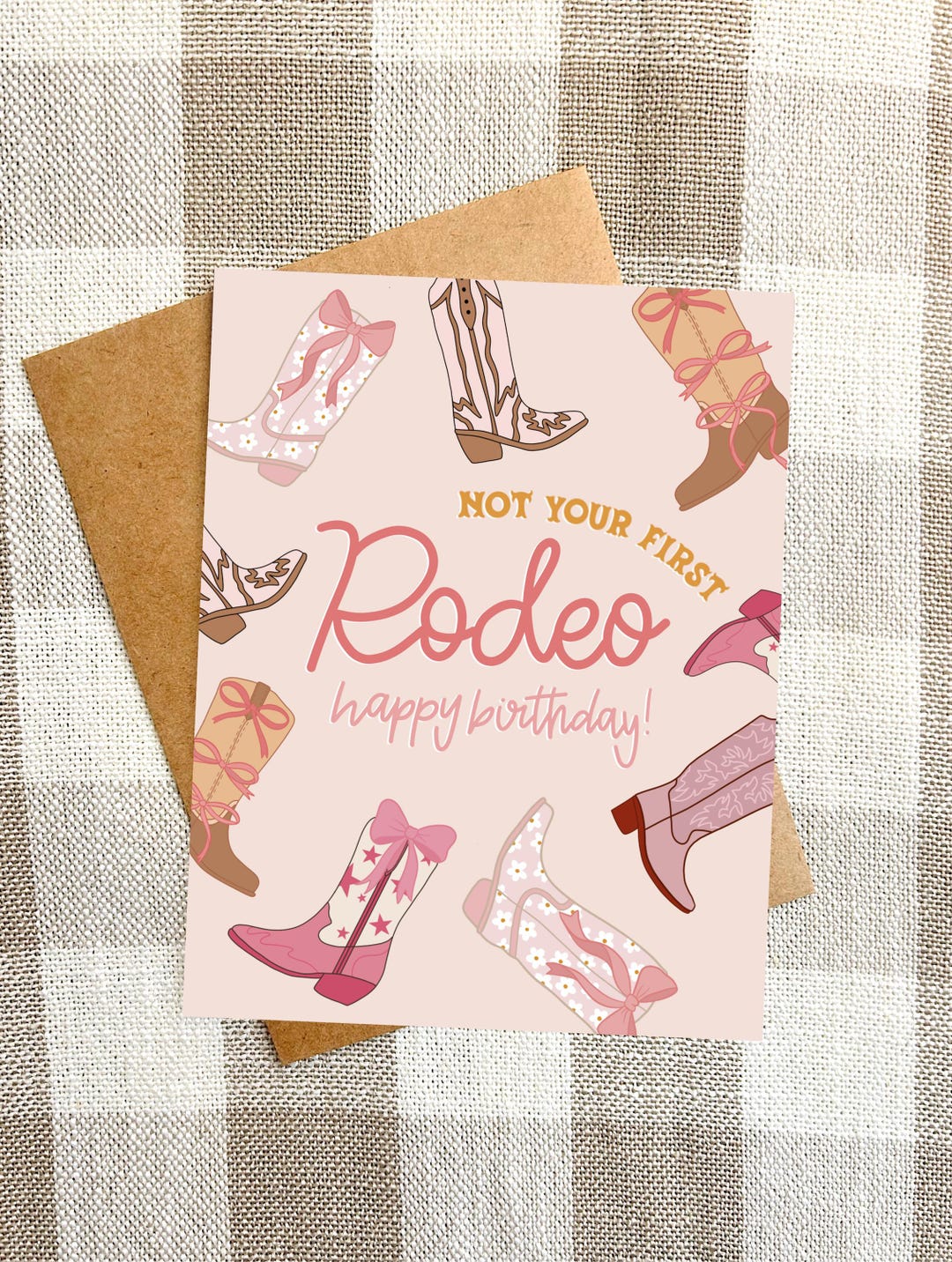 Funny Cowboy Boots Birthday Card - Not Your First Rodeo - Etsy