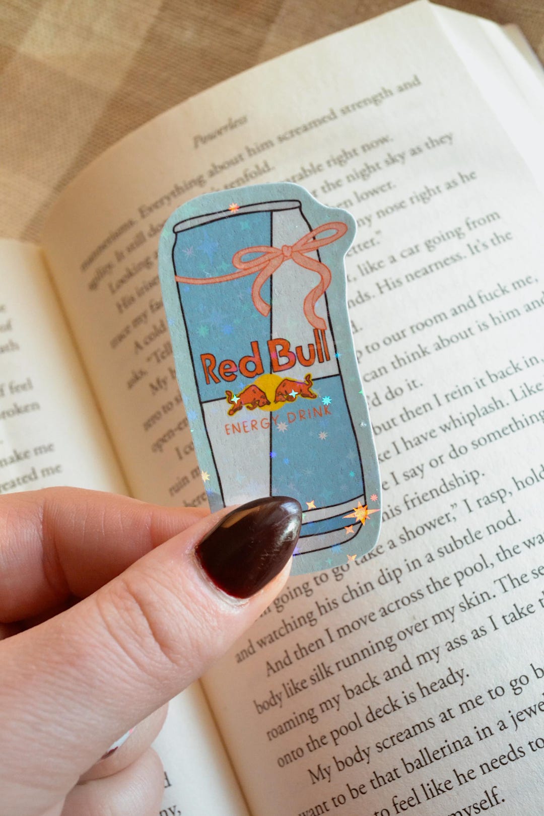 Red Bull Bow Sticker – Aesthetic Coquette Energy Drink Vinyl Sticker ...