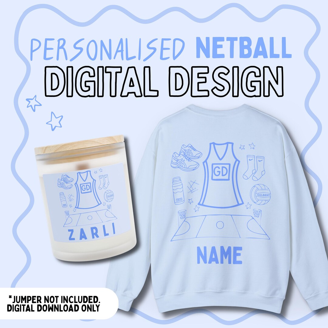 Personalised Netball SVG | Custom DIY Gift PNG | Cricut Netball ...